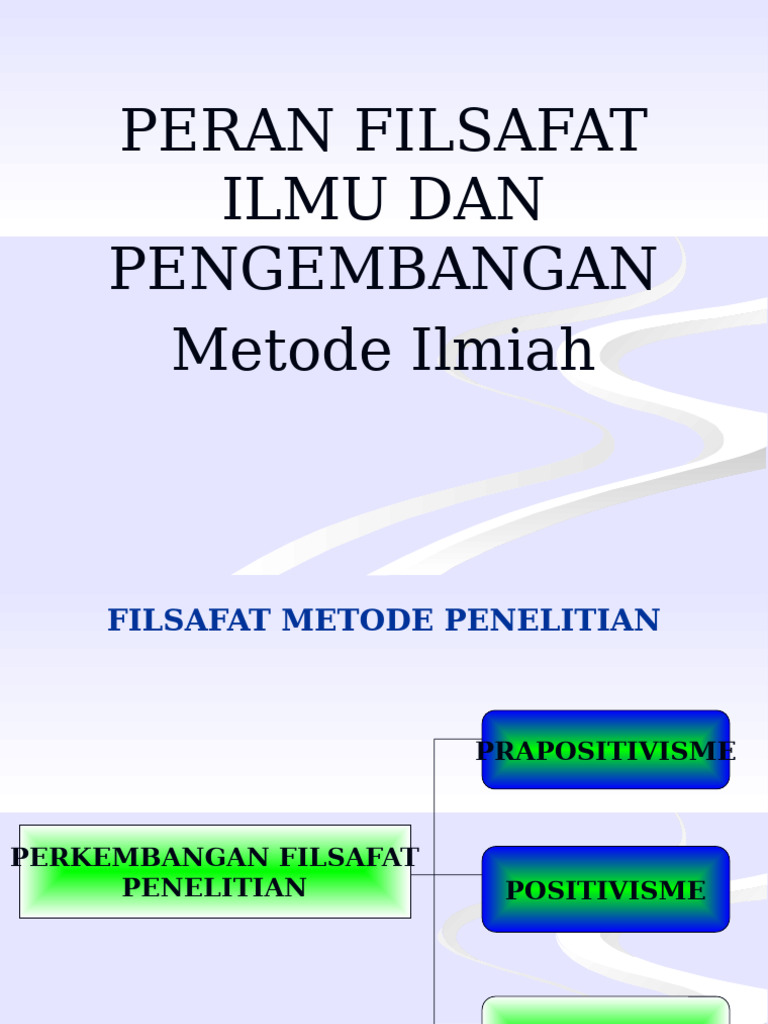 06.peran Filsafat Ilmu Dalam Pengembangan Metode Ilmiah | PDF | Karier & Perkembangan | Sains ...