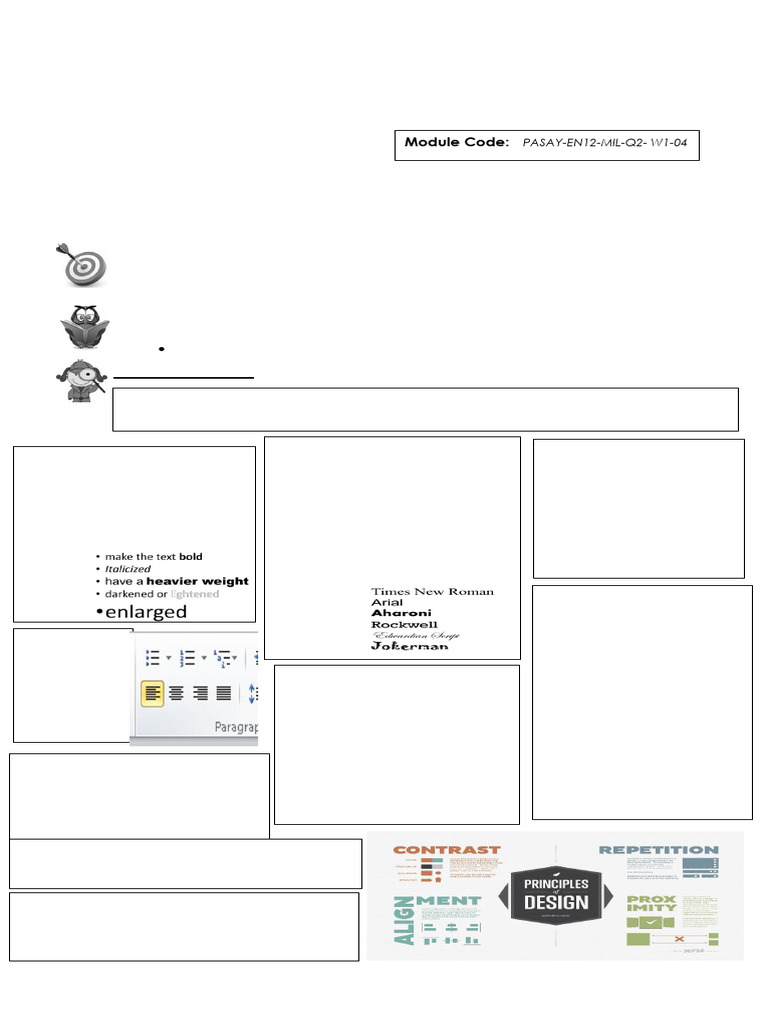 PASAY ENG12 MIL Q2 W1 04 Nazareno | PDF | Typefaces | Information