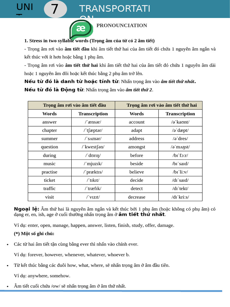 Ilsw7 - Bài B TR Unit 7. | PDF