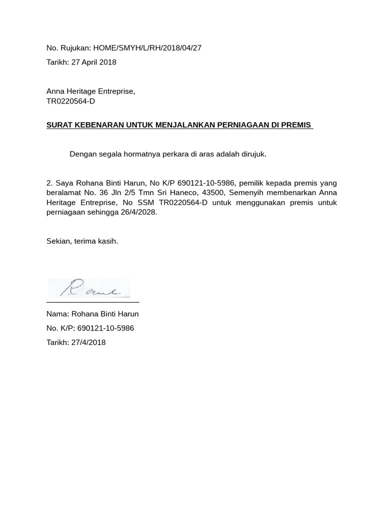 Surat Kebenaran Menggunakan Premis | PDF