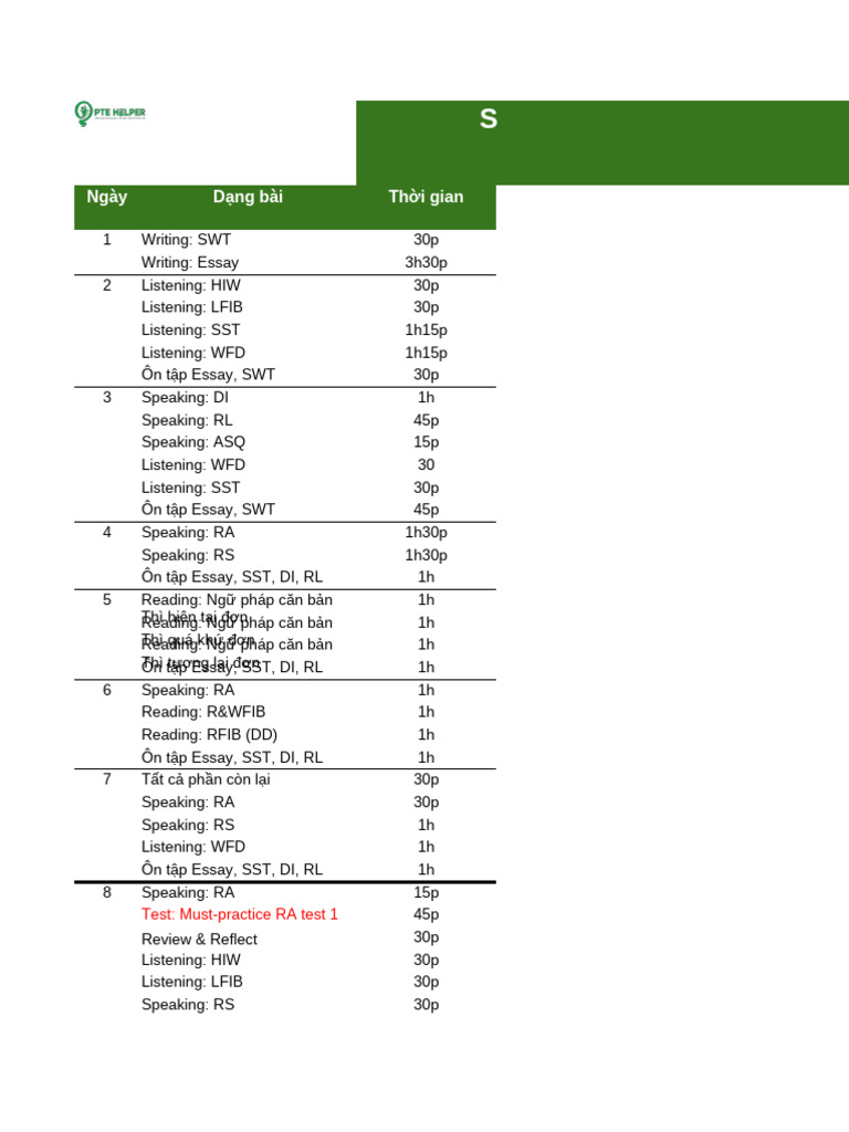 Study Plan | PDF