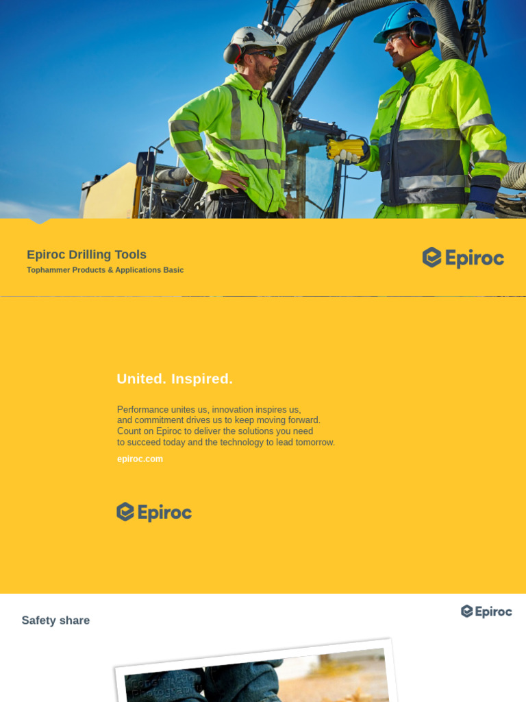 01 Epiroc The Products Application BASIC 1 Level | PDF | Drill | Drilling