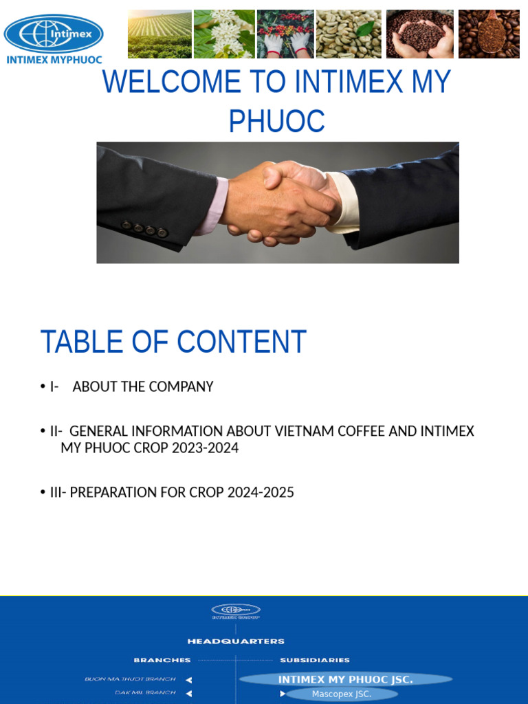 Intimex My Phuoc | PDF | Coffee | Food Industry