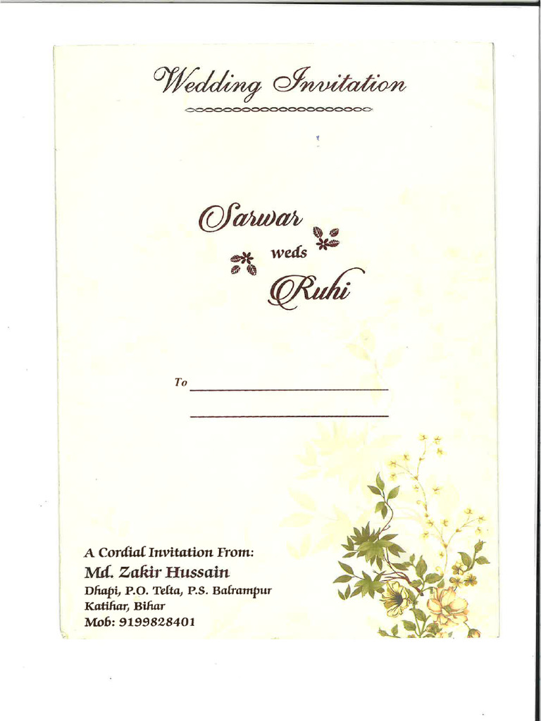 Wedding Invitation | PDF