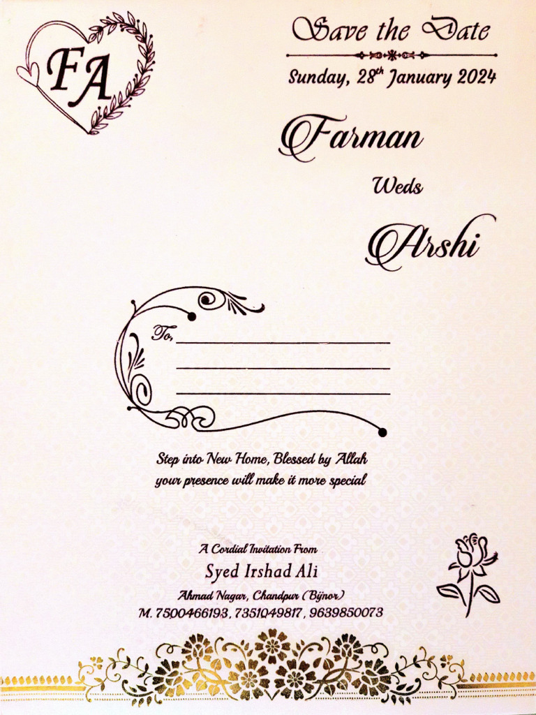 Wedding Invite Template | PDF