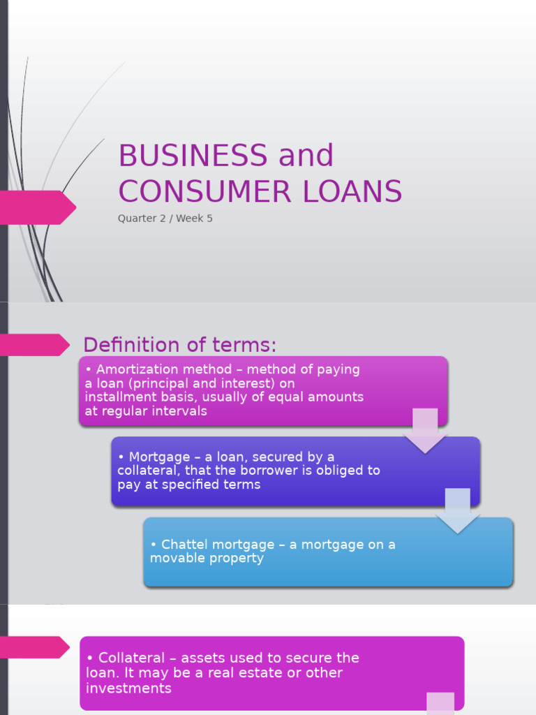 w4 - Business and Consumer Loans | PDF | Loans | Mortgages