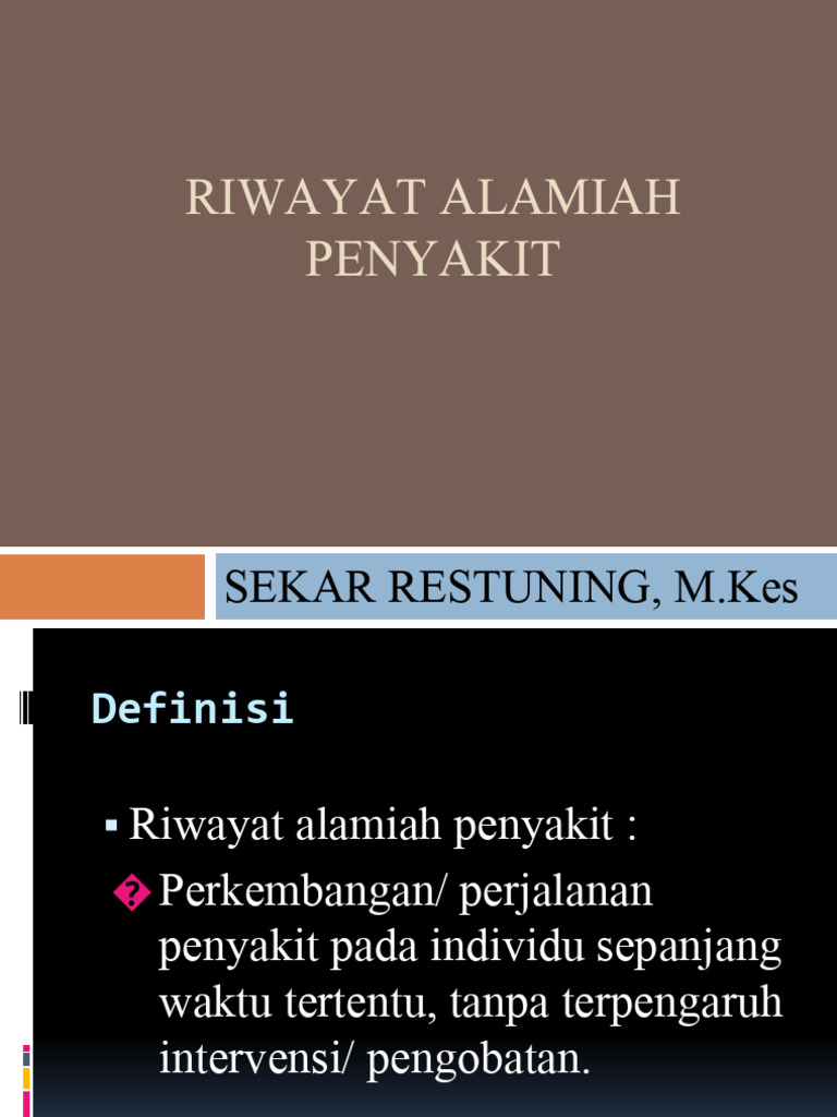 Riwayat Alamiah Penyakit | PDF