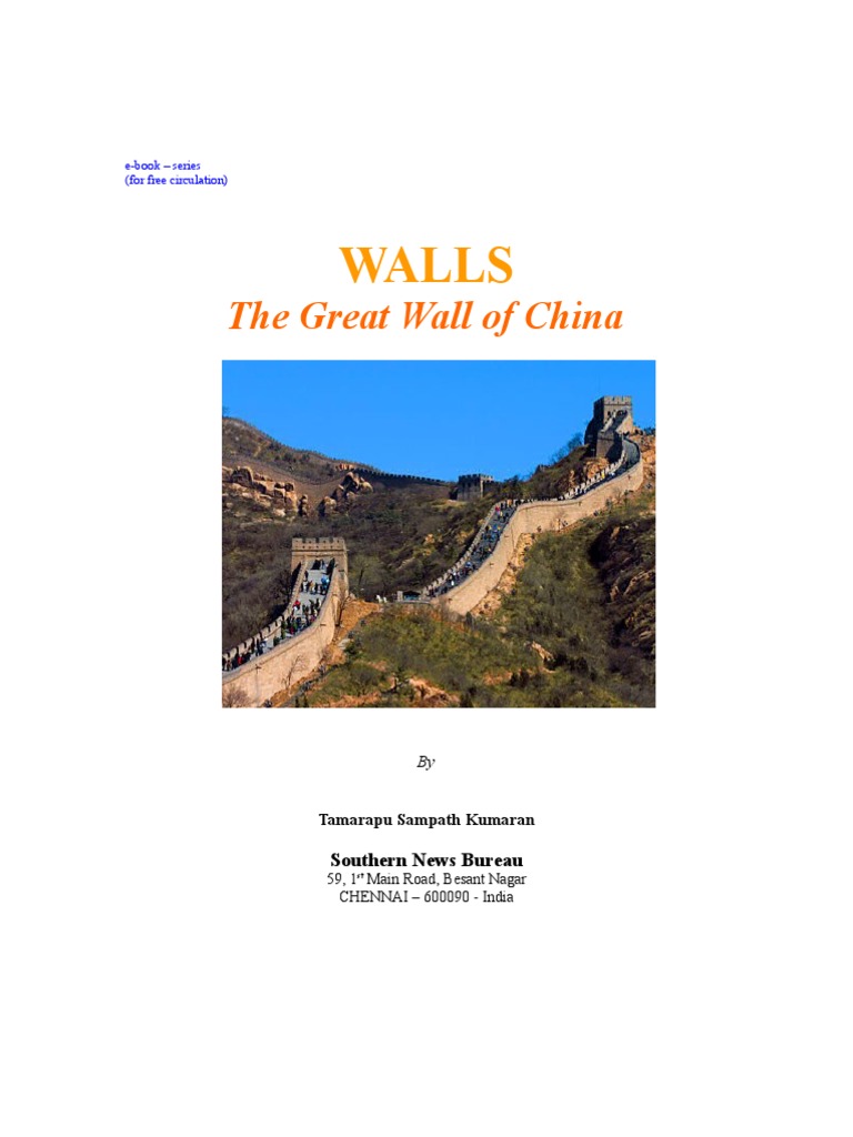 Walls - The Great Wall of China | PDF | Fortification