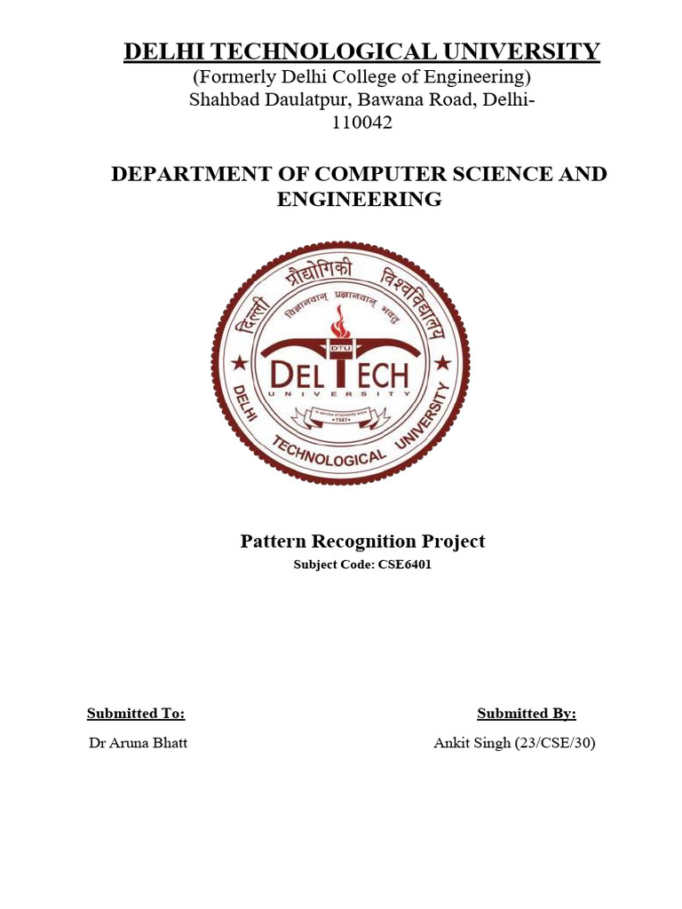 PR Project Ankit | PDF | Computer Vision | Artificial Neural Network