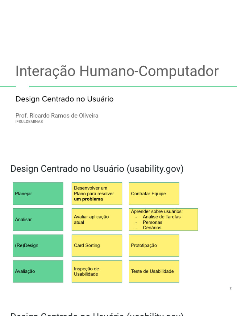 Metodologias de Design Centrado no Usuário | PDF | Usabilidade ...