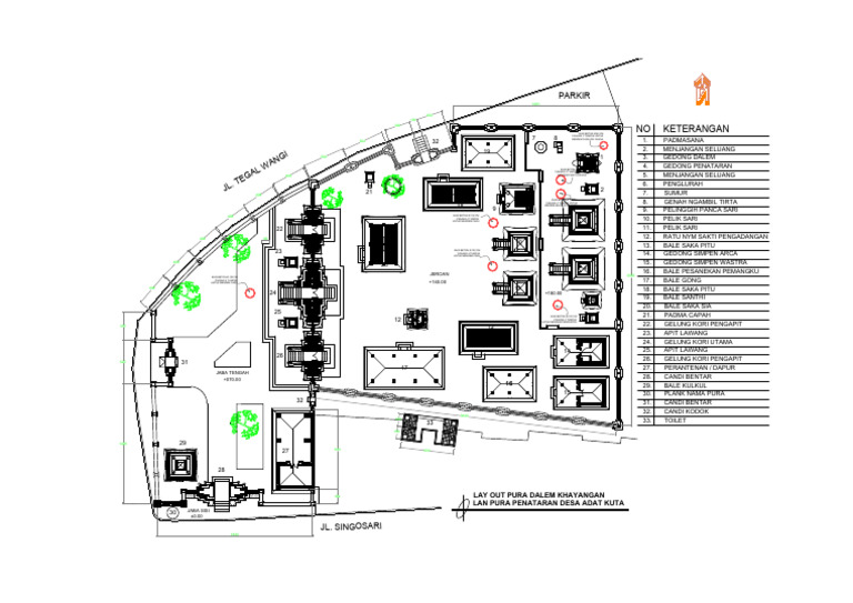 Layout Pura Dalem Khayangan Kuta | PDF