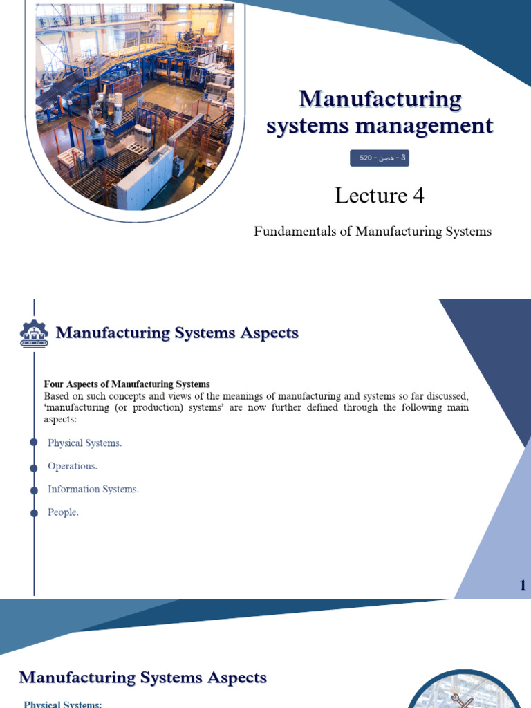 Fundamentals of Manufacturing Systems | PDF | Engineering | Business