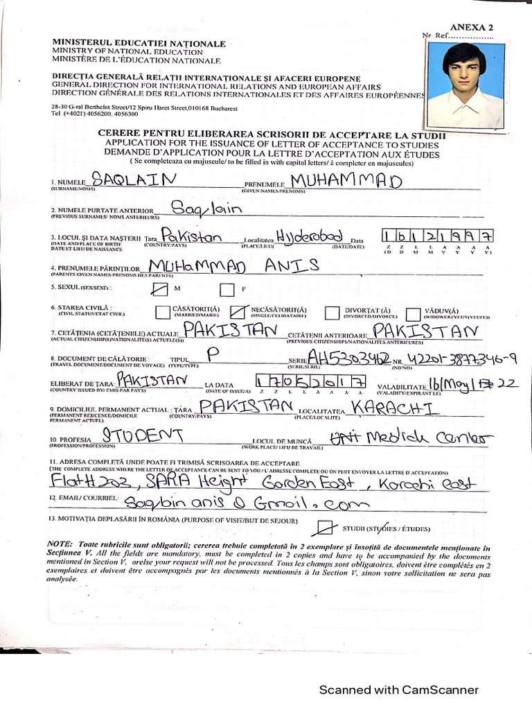 Application Form Annex 2 | PDF