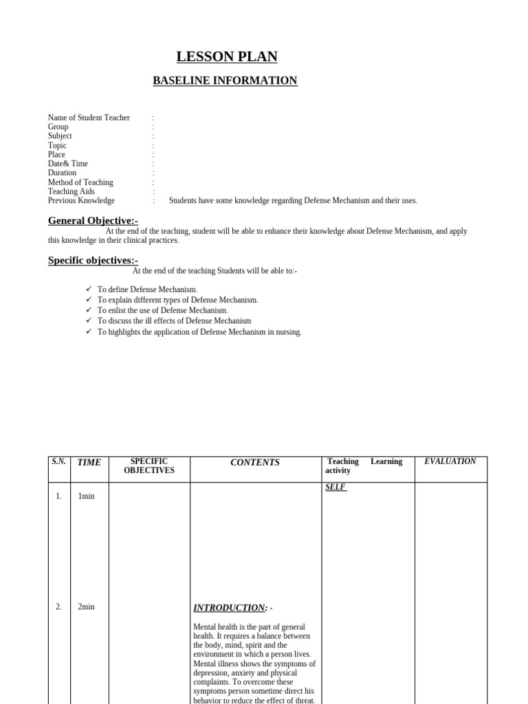 Understanding Defense Mechanisms in Nursing | PDF | Anger | Anxiety