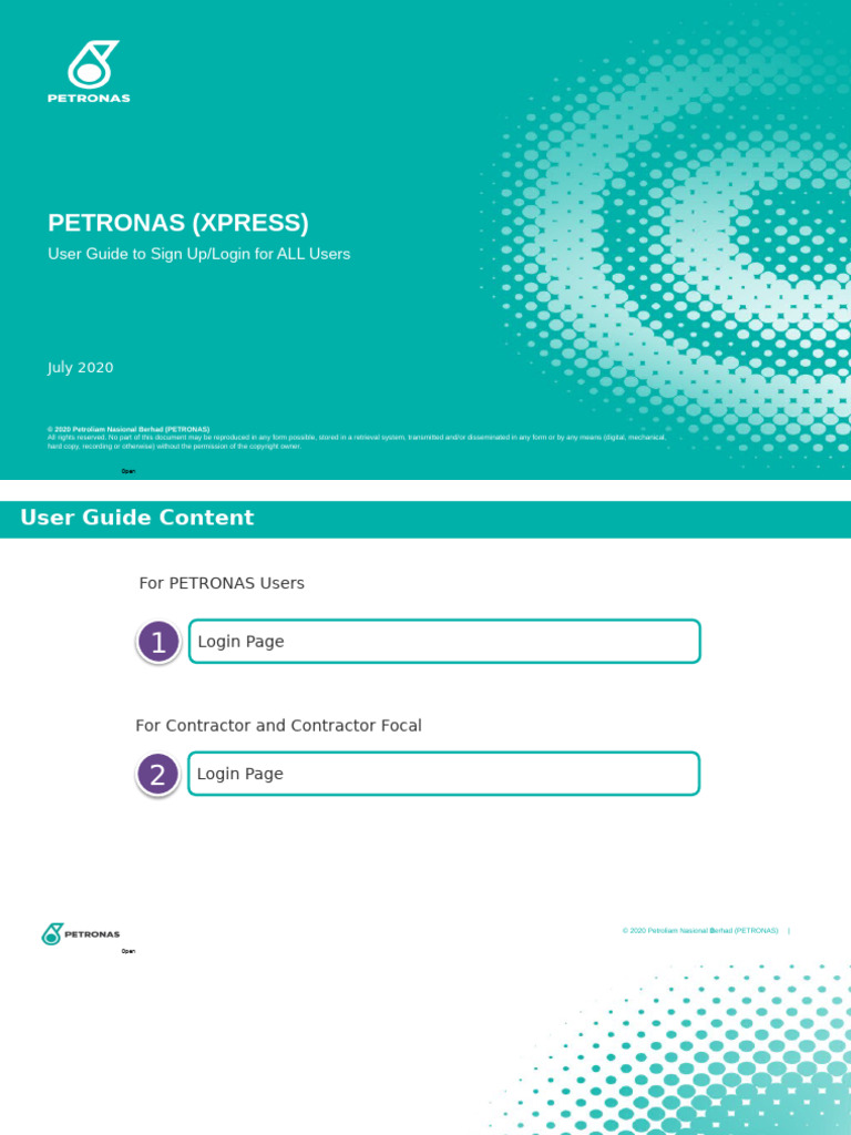 PETRONAS XPRESS Login User Guide | PDF | Gmail | Software
