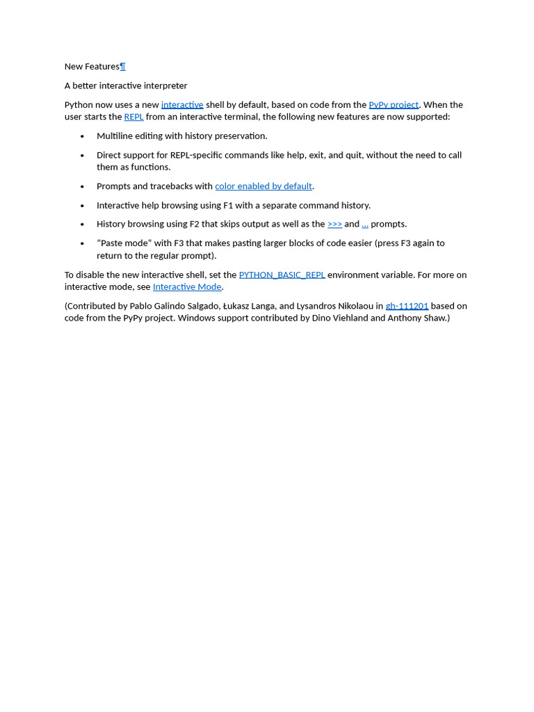 New Features-Python | PDF | Computers