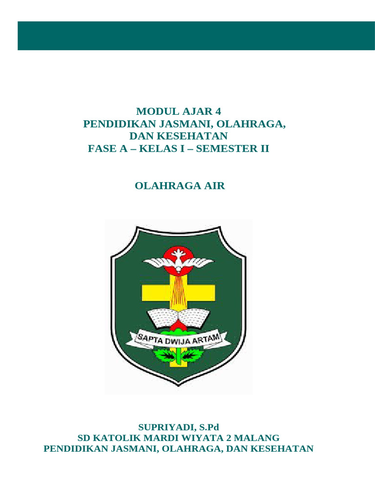 Ma-4-Pjok Fase A Kelas 1-SMT 2 | PDF