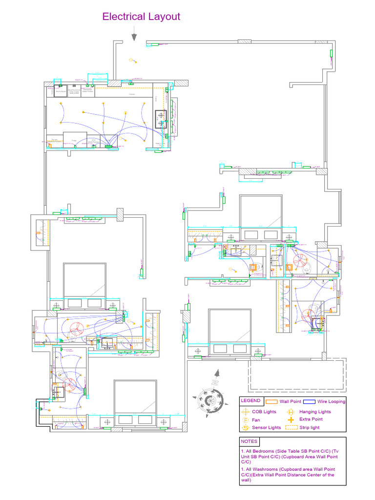 Pranat 6th Floor Electrical - Layout | PDF | Kitchen | Home