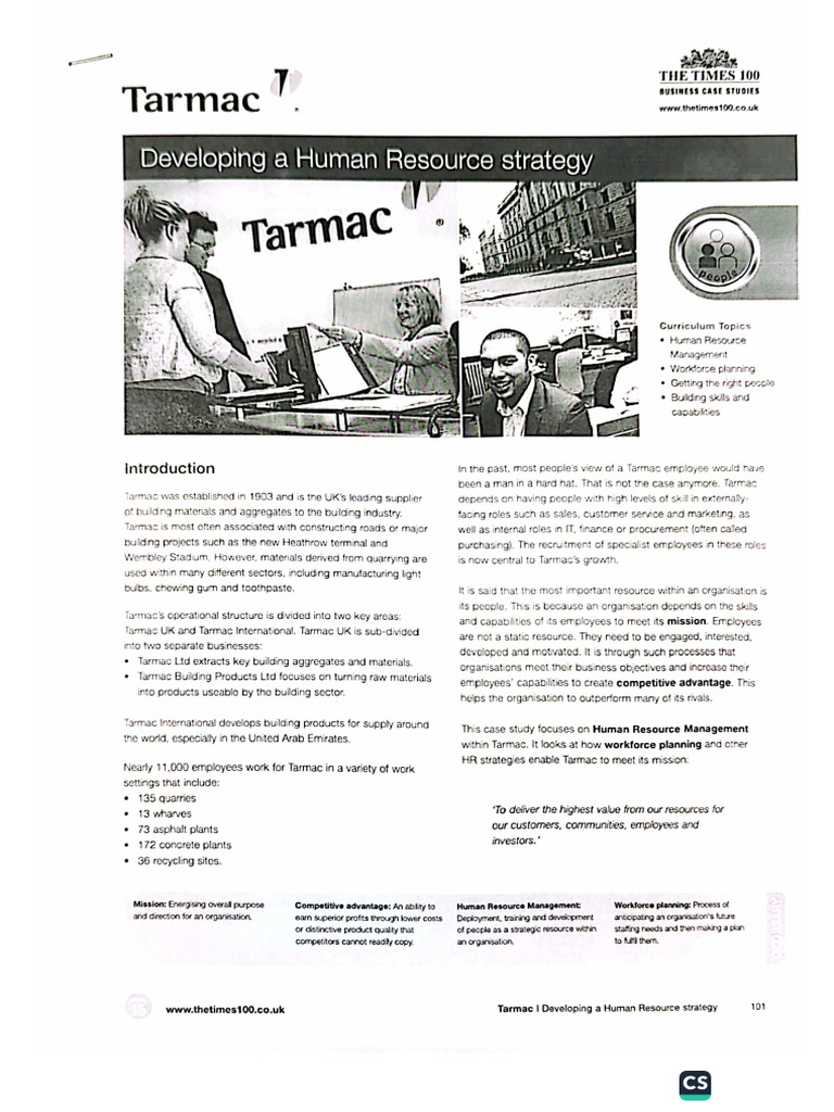 Tarmac (Case Study) | PDF