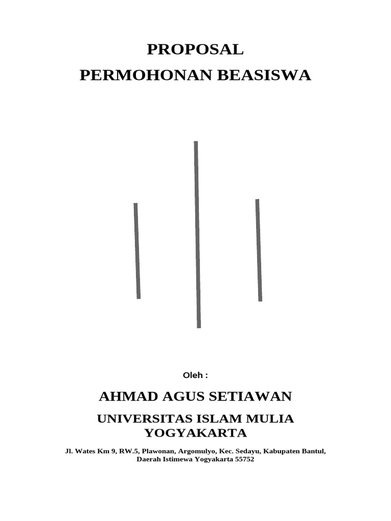 Fiks - Proposal Permohonan Pengajuan Beasiswa | PDF
