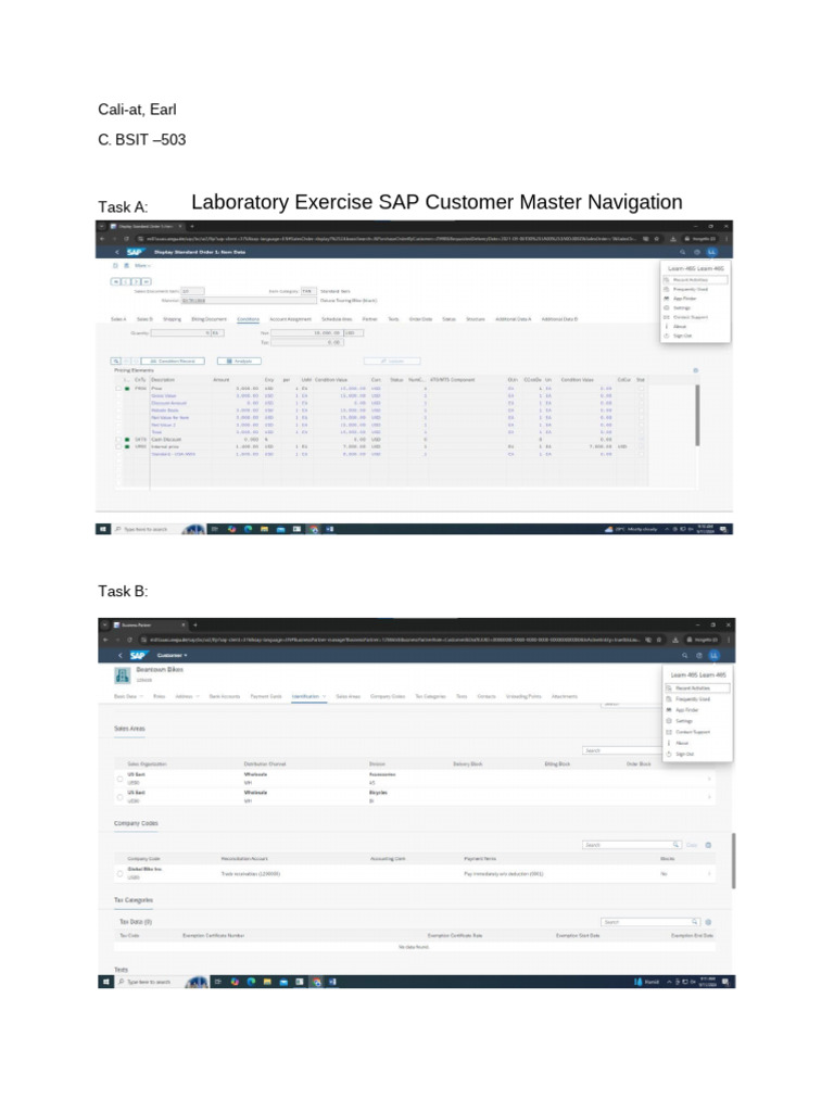 01 Laboratory Exercise 1 - ARG Caliat EarlUpdatedWorkbook | PDF