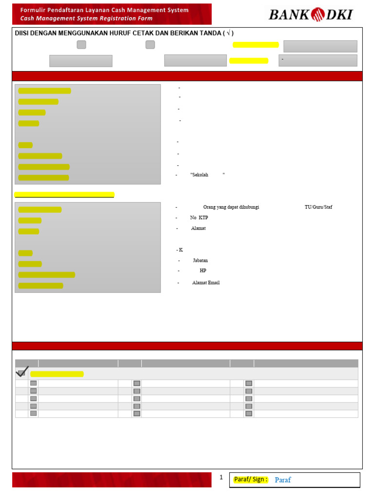 Lampiran Panduan Pengisian Formulir Pendaftaran Layanan CMS | PDF