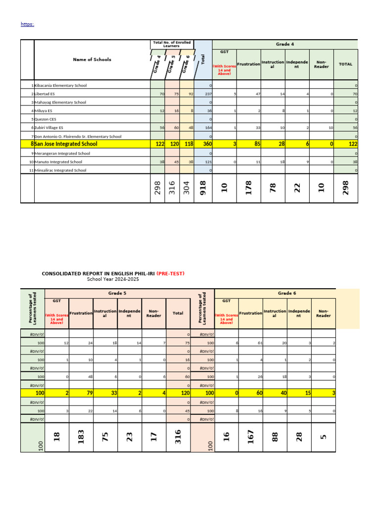 Phil Iri Report | PDF