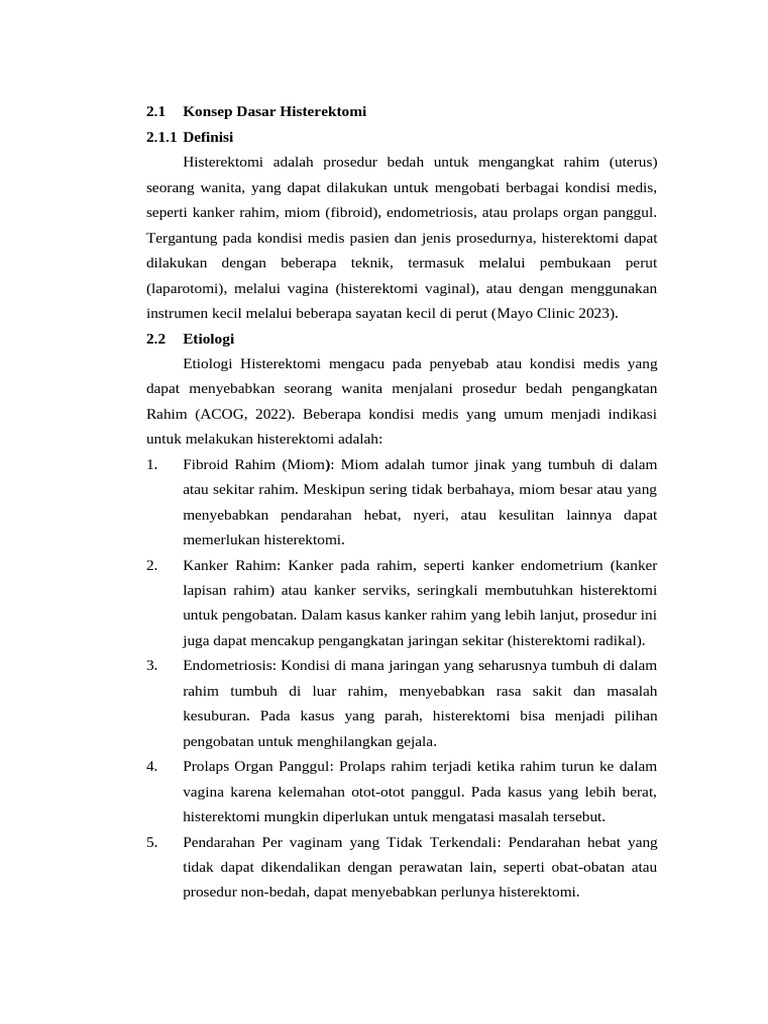 Panduan Histerektomi dan Perawatannya | PDF | Pengembangan Diri