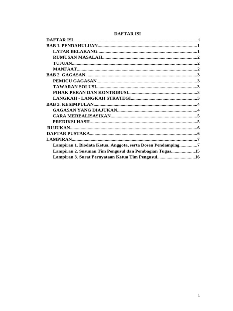 Proposal PKM GFT | PDF