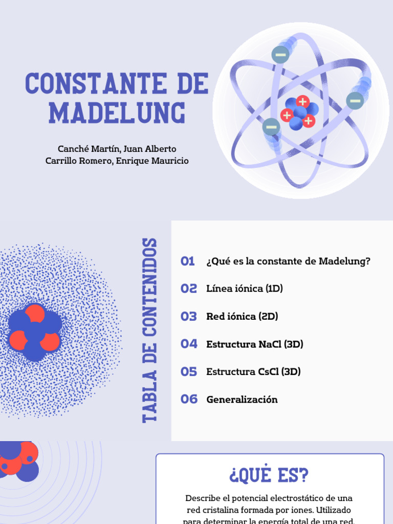 Constante de Madelung en Redes Iónicas | PDF | Ciencia y matemáticas