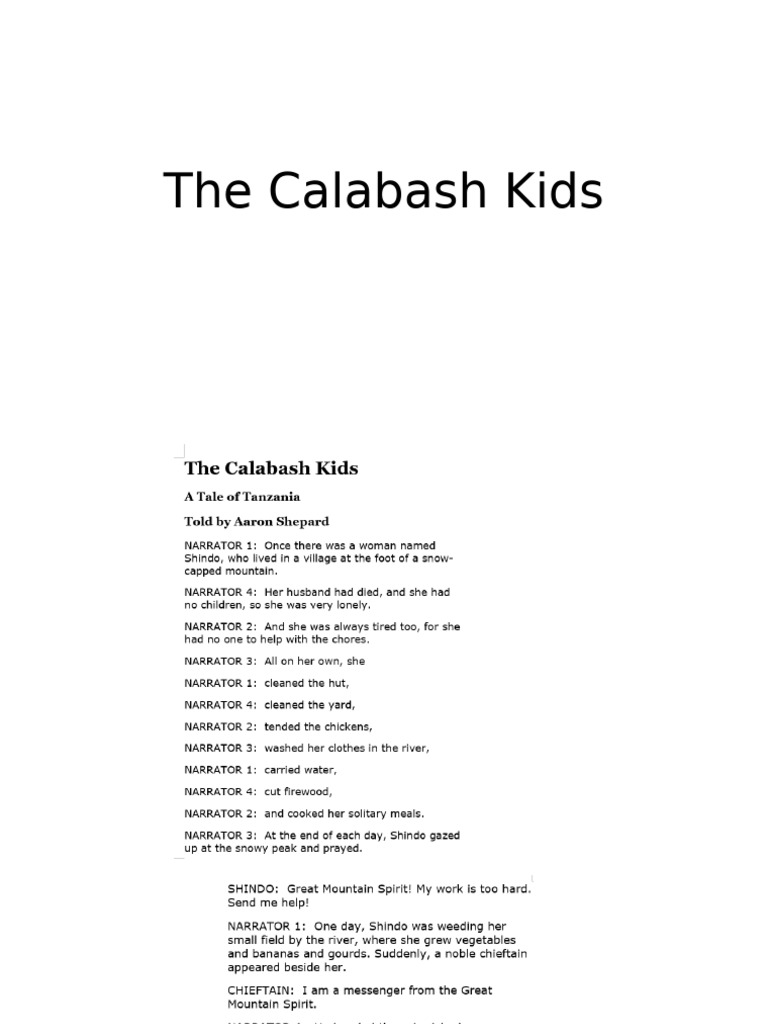 The Calabash Kids | PDF
