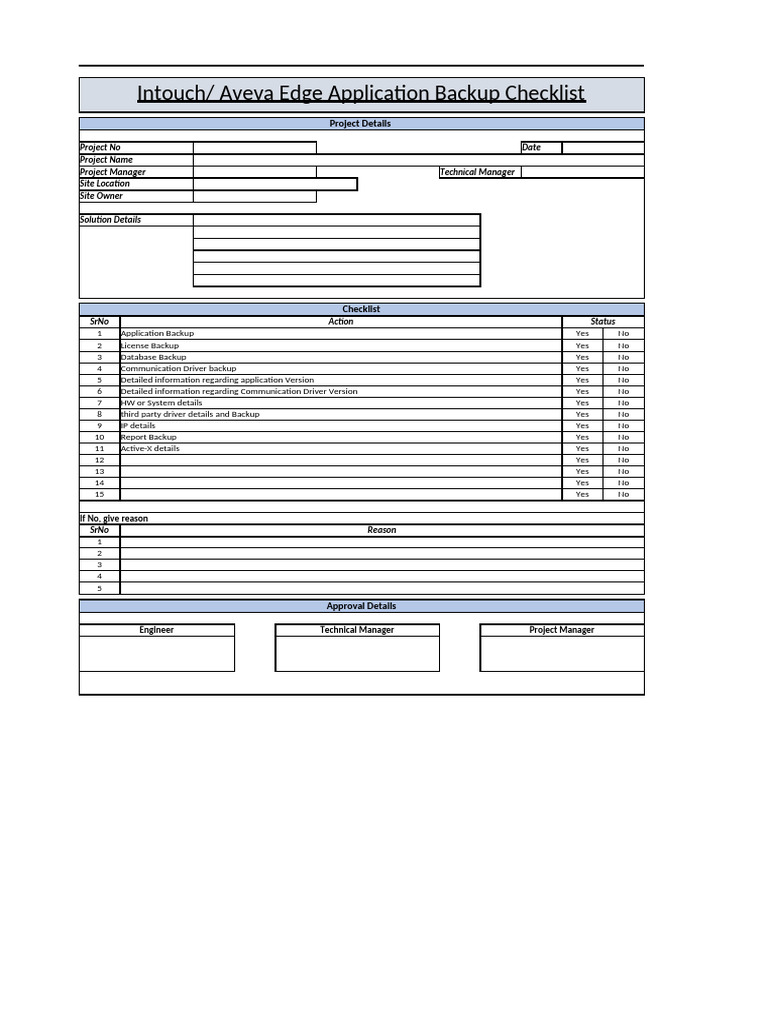 Project Backup Checklist | PDF | Software | Digital Technology