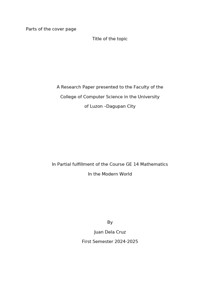 Parts of Thesis Format Without Data 2024 2025 | PDF | Computers