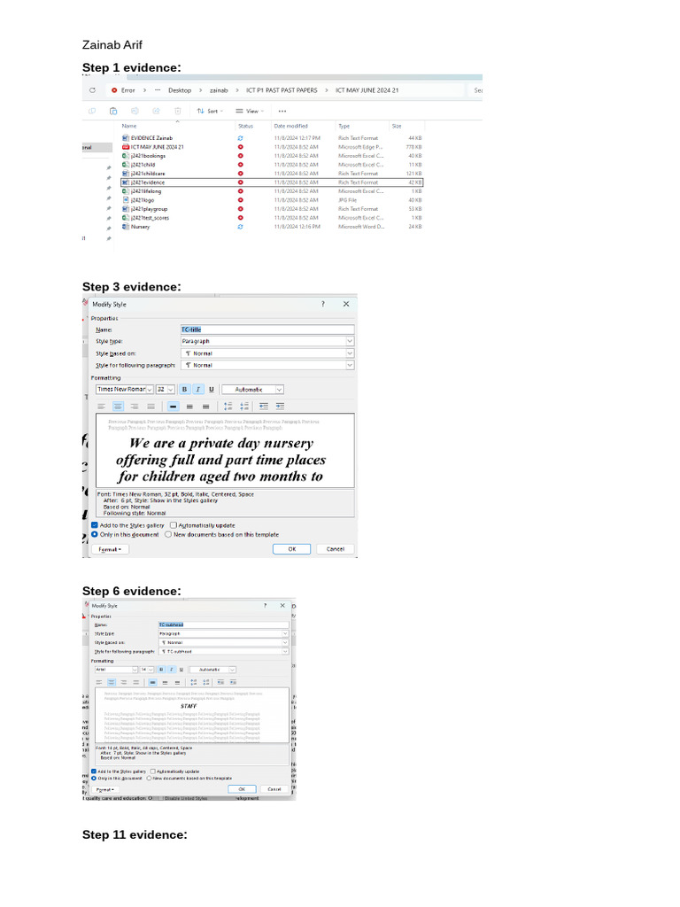 Evidence Zainab | PDF