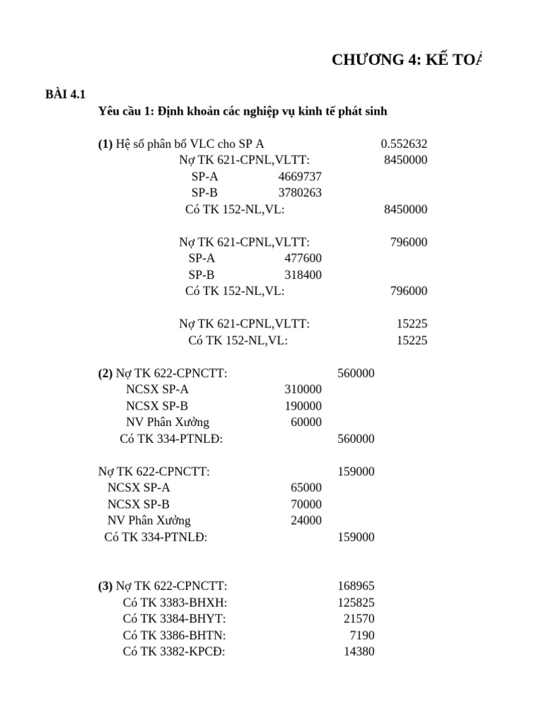 Bài Tập 4.1 Và Bctc Nhóm | PDF