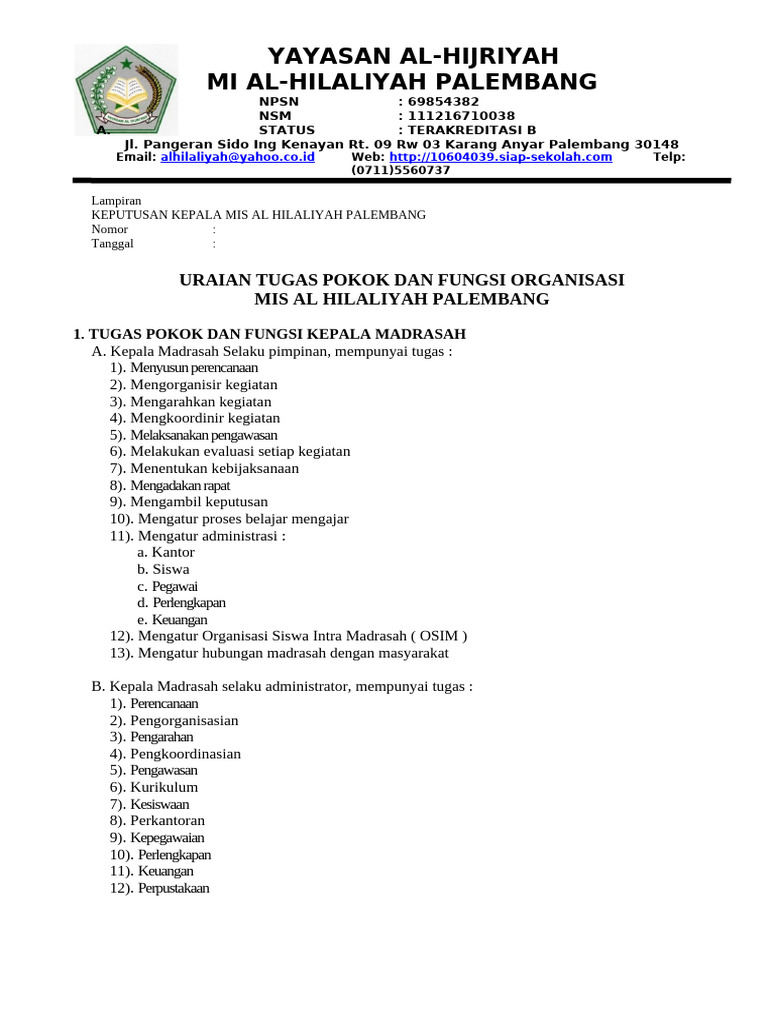 SOP Personalia Lengkap | PDF | Sains & Matematika
