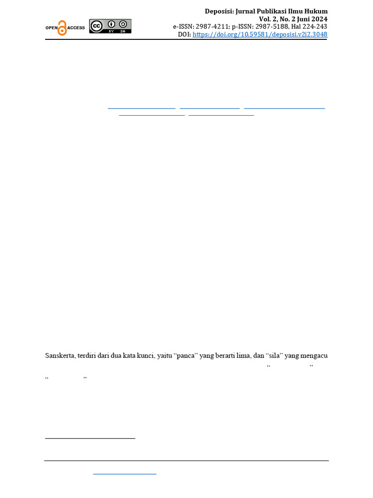 DEPOSISI VOl 2 No 2 Juni 2024 Hal 224-243 | PDF | Politik