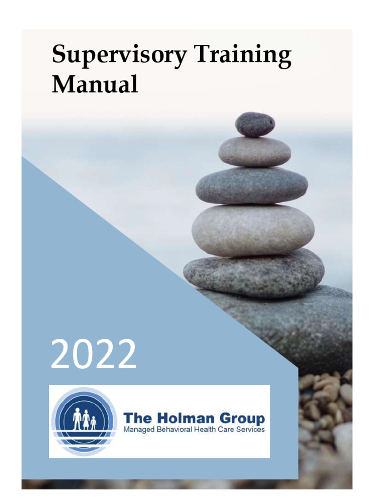 The Holman Group EAP Supervisory Training Manual 2022 | PDF | Substance ...