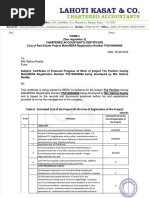 Rera Form 3 Chartered Accountant's Certificate | PDF | Interest | Cost
