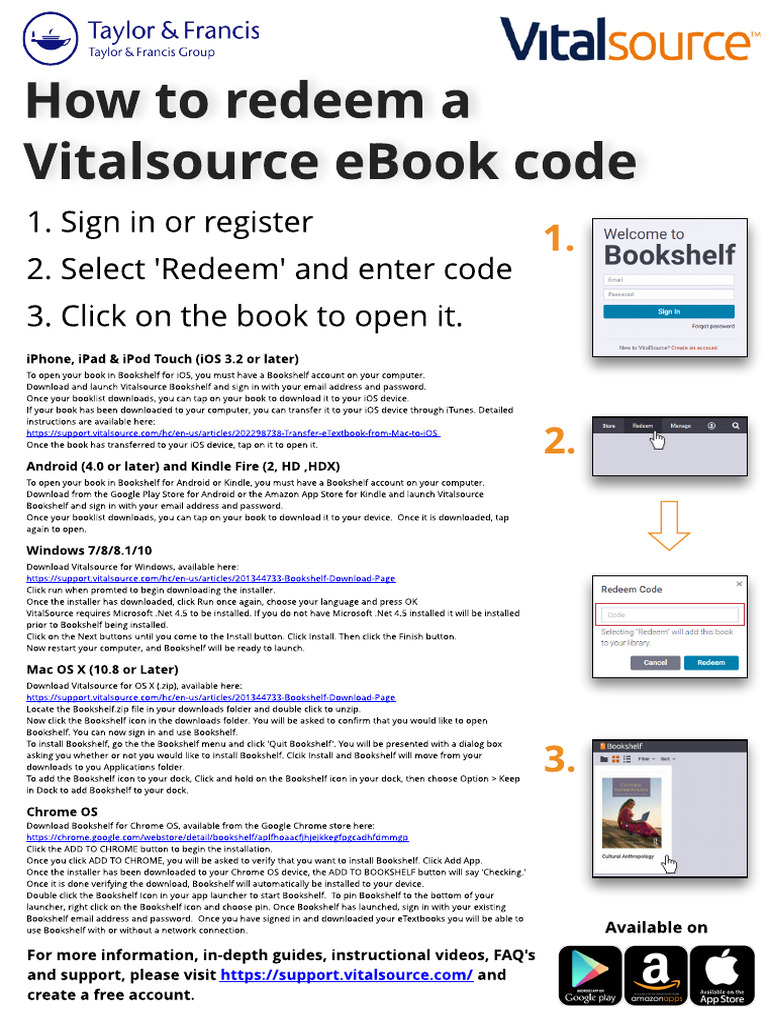 VitalSource Bookshelf Instructions - All Devices | PDF | Ios | Mobile Computers