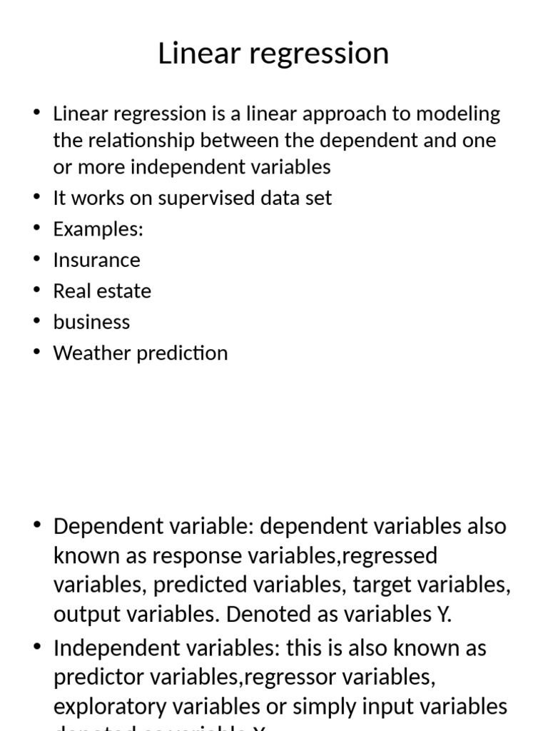 Linear Regression | PDF | Linear Regression | Dependent And Independent Variables