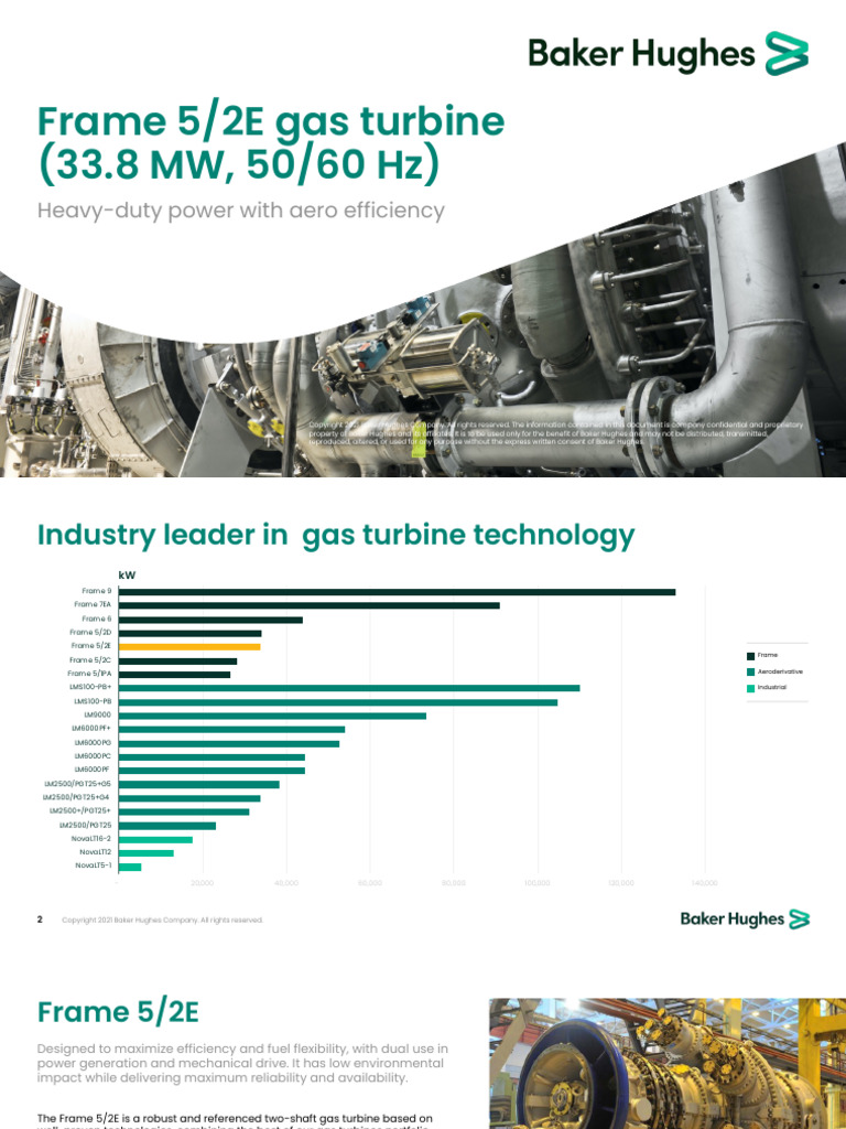 BakerHughes Frame52E Overview 011121 2 | PDF | Cogeneration | Gas Turbine