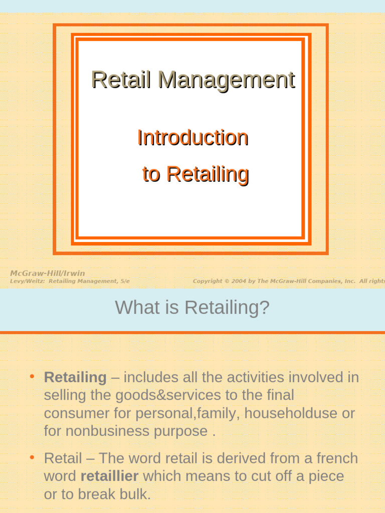 1b - Intro To Retailing | PDF | Retail | Consumer Behaviour