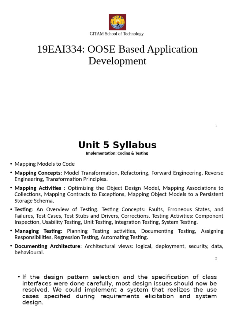 Oose Unit 5 Pdf Inheritance Object Oriented Programming Class