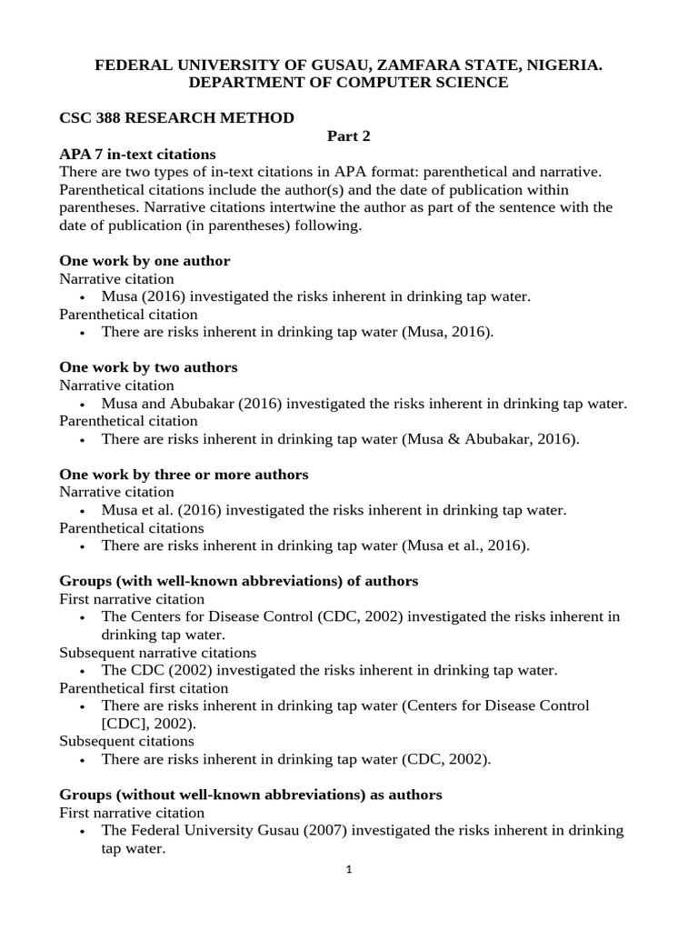 APA 7 References | PDF | Citation | Sic