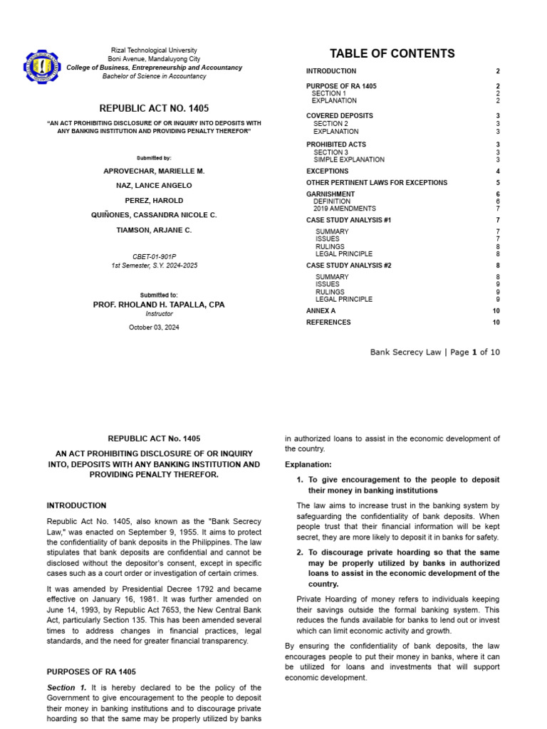 BS Law | PDF | Garnishment | Banks