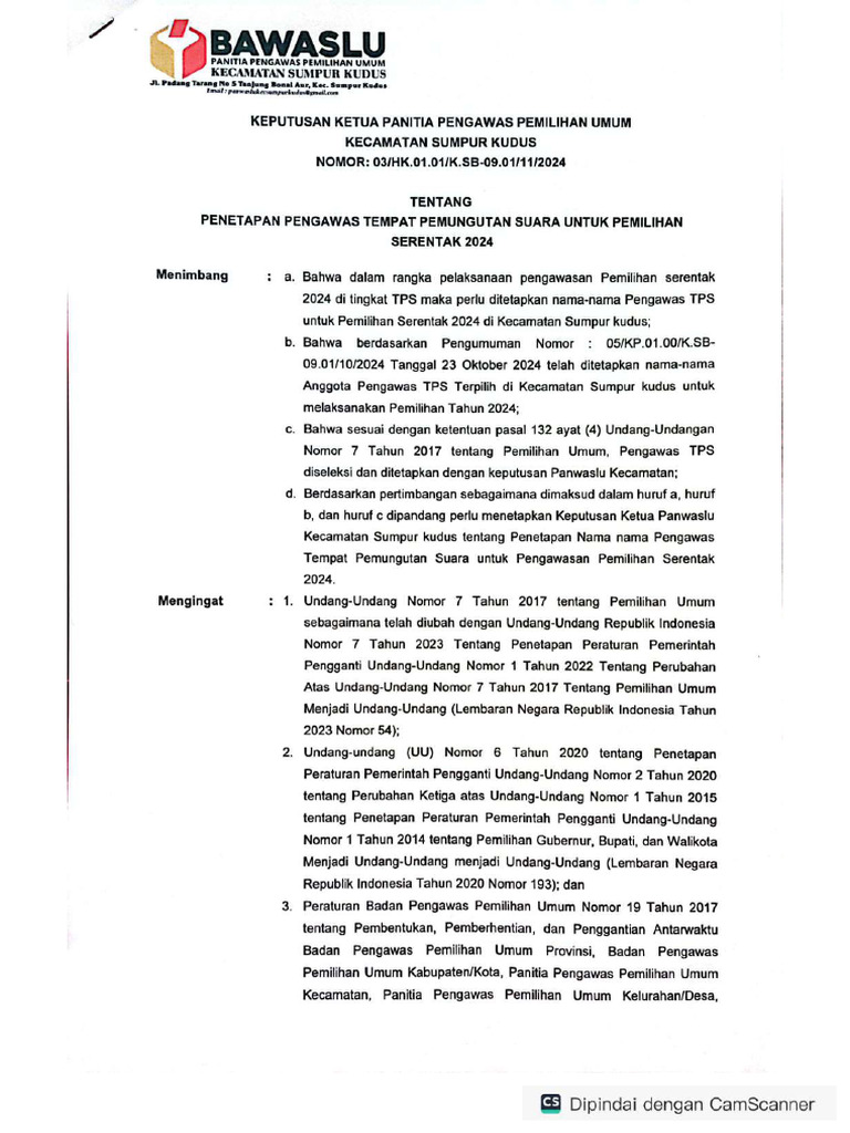 SK PTPS - Pilkada 2024 | PDF