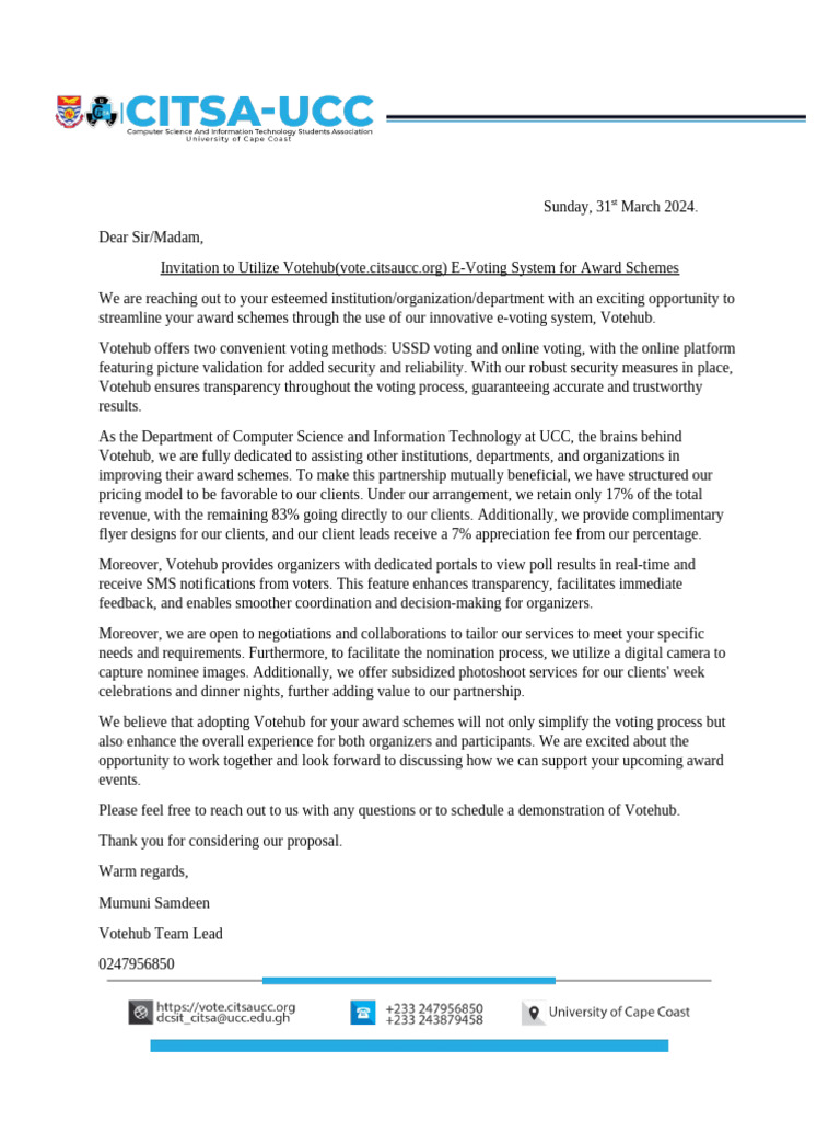 Vote Hub Letterhead | PDF | Business