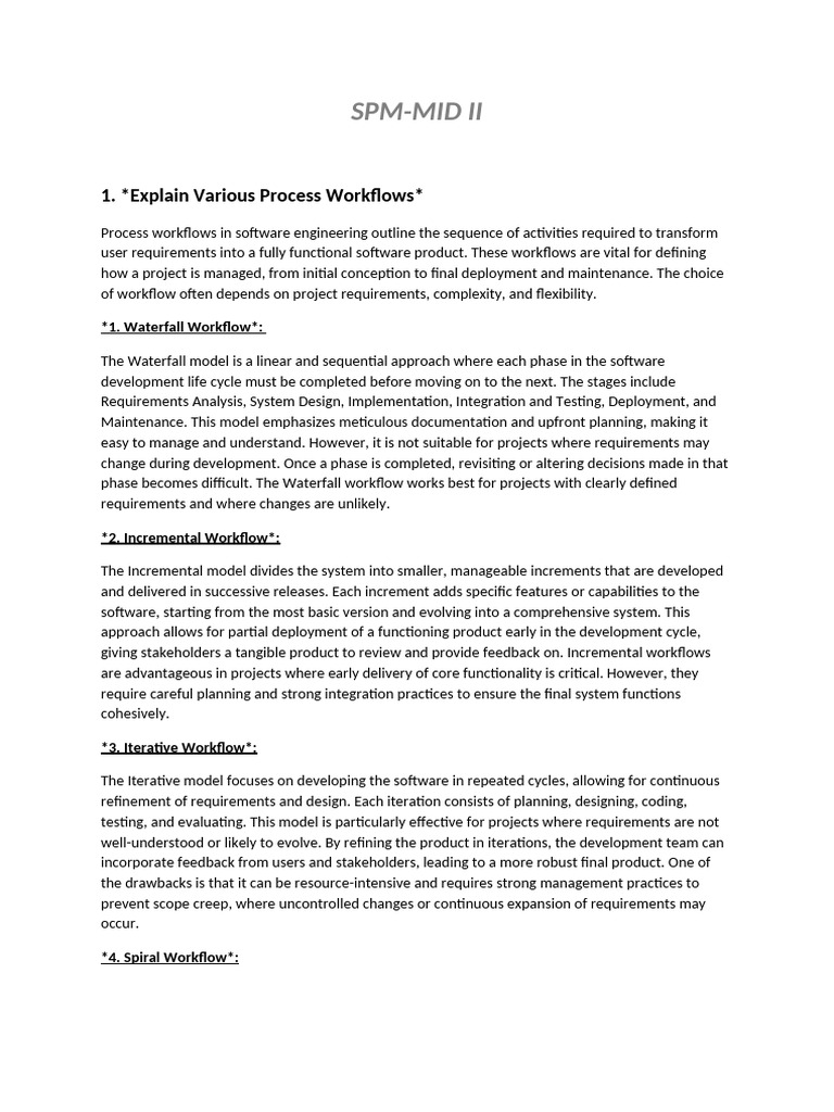 SPM-Mid2 | PDF | Software Development Process | Agile Software Development
