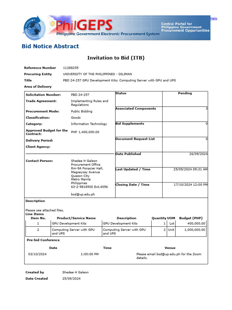 PBD 24-257 Posting | PDF | Software | Computing